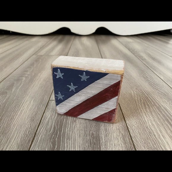 Holiday | Farmhouse Patriotic Decor American Flag Block | Poshmark